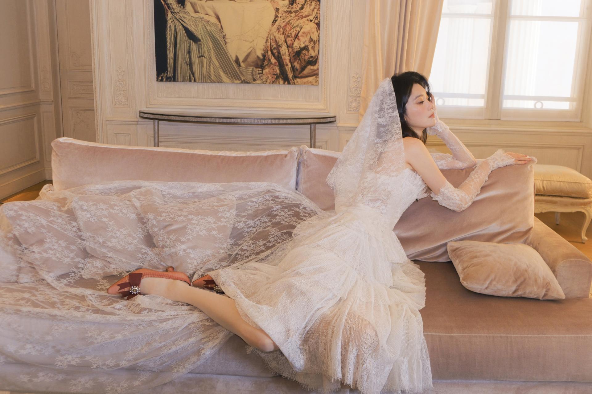 Chinese model Ming Xi wears Vietnamese designer’s gown in wedding ...