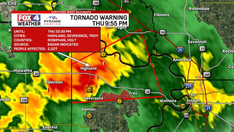 Severe storms impact areas north of Kansas City metro