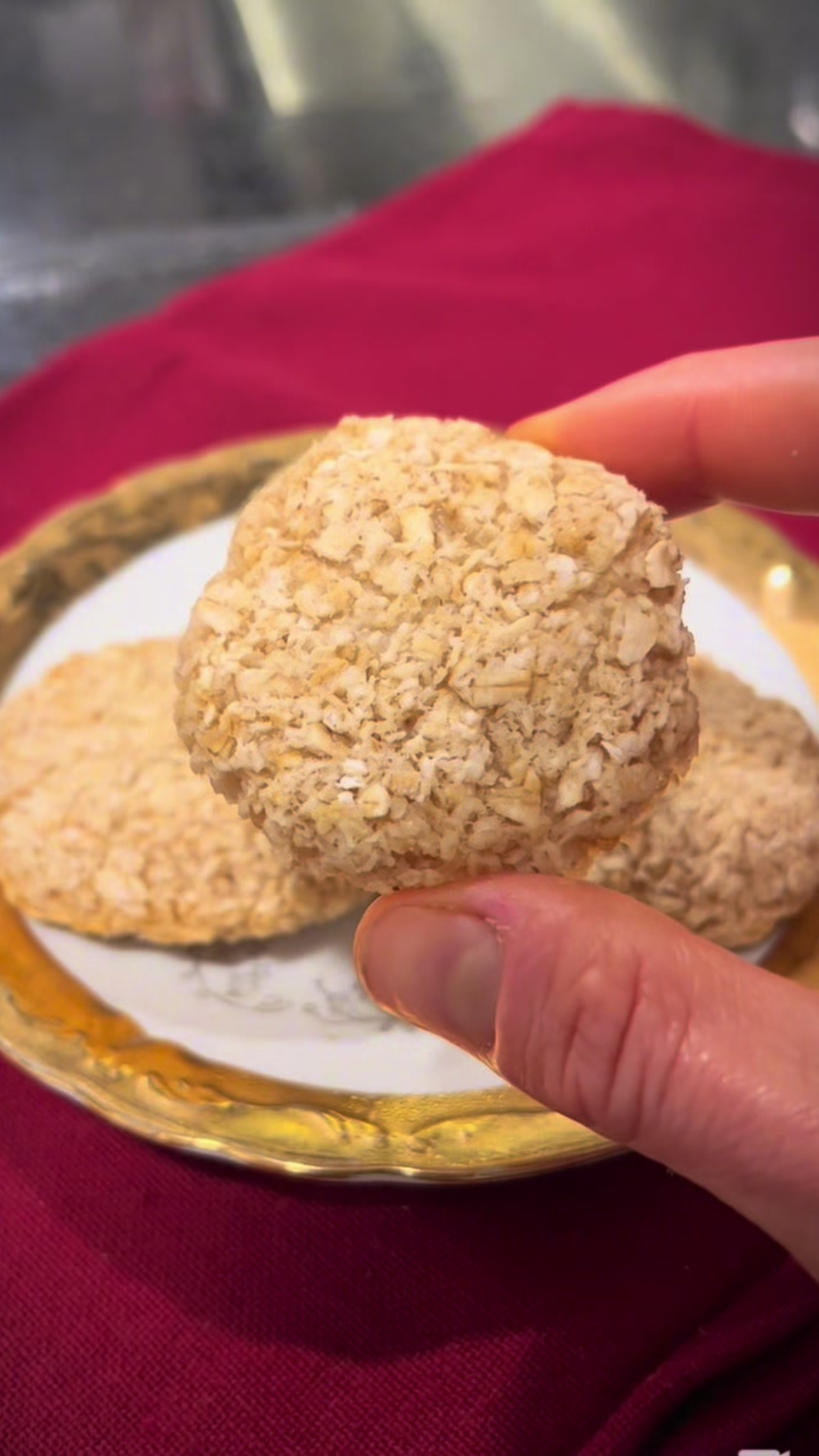 Galletitas express de avena (4 ingredientes)