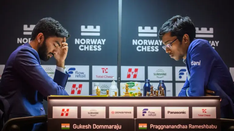 Norway Chess 2026: Praggnanandhaa beats Gukesh as title race heads into ...