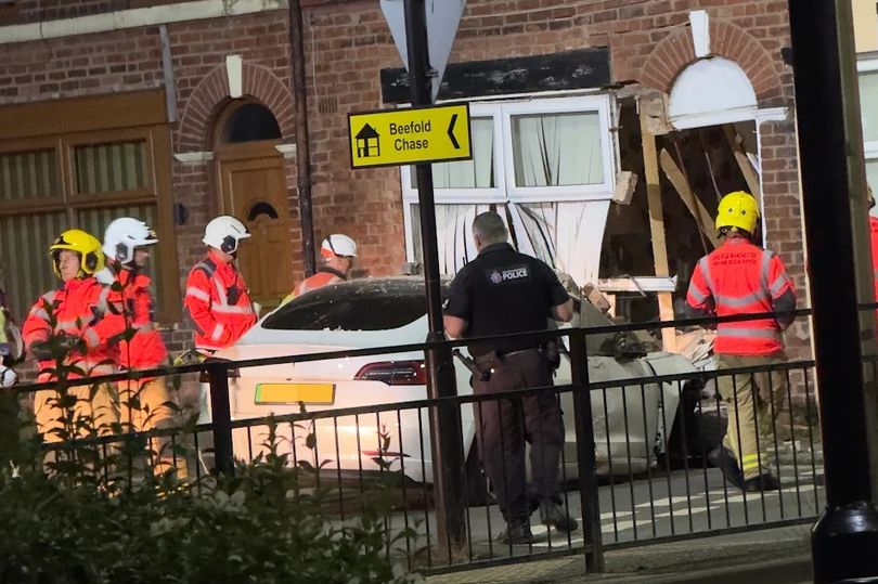 Carnage as Tesla ploughs into Atherton house in late-night crash