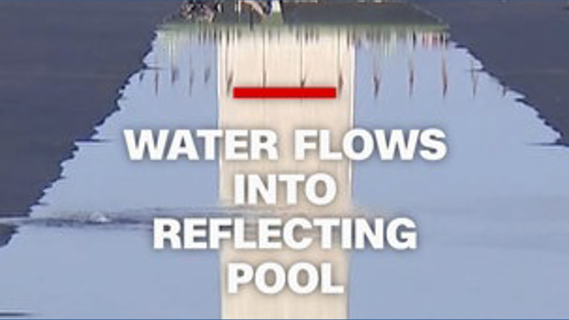 Water now flowing into Reflecting Pool