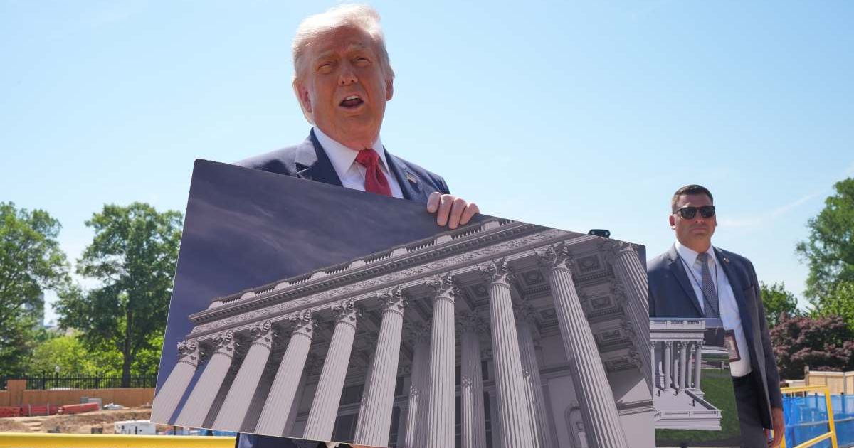 Trump says WH ballroom progressing well as he blasts 'serial plaintiff ...