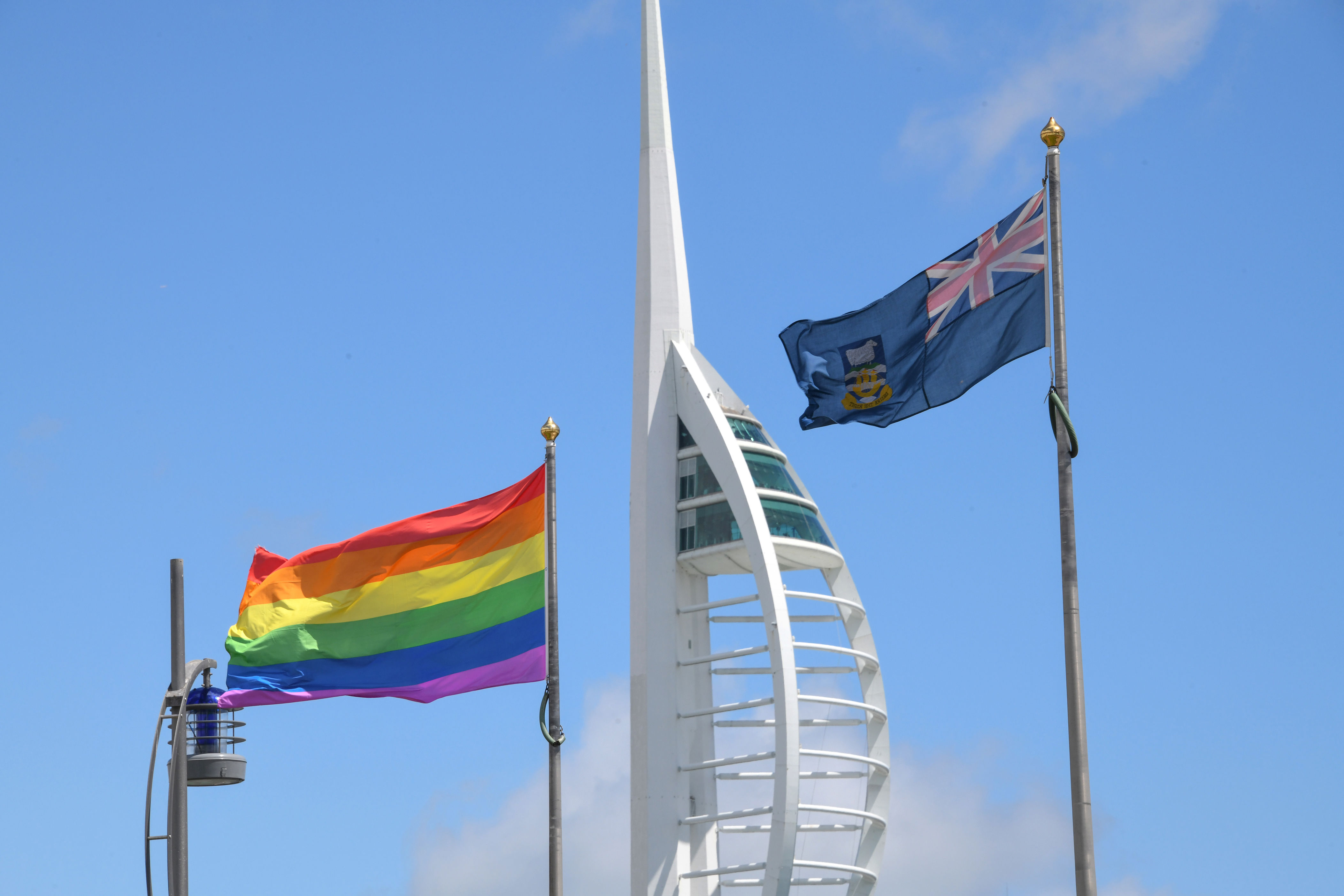 Councillor criticises Pride flag in Falklands memorial garden in Gosport