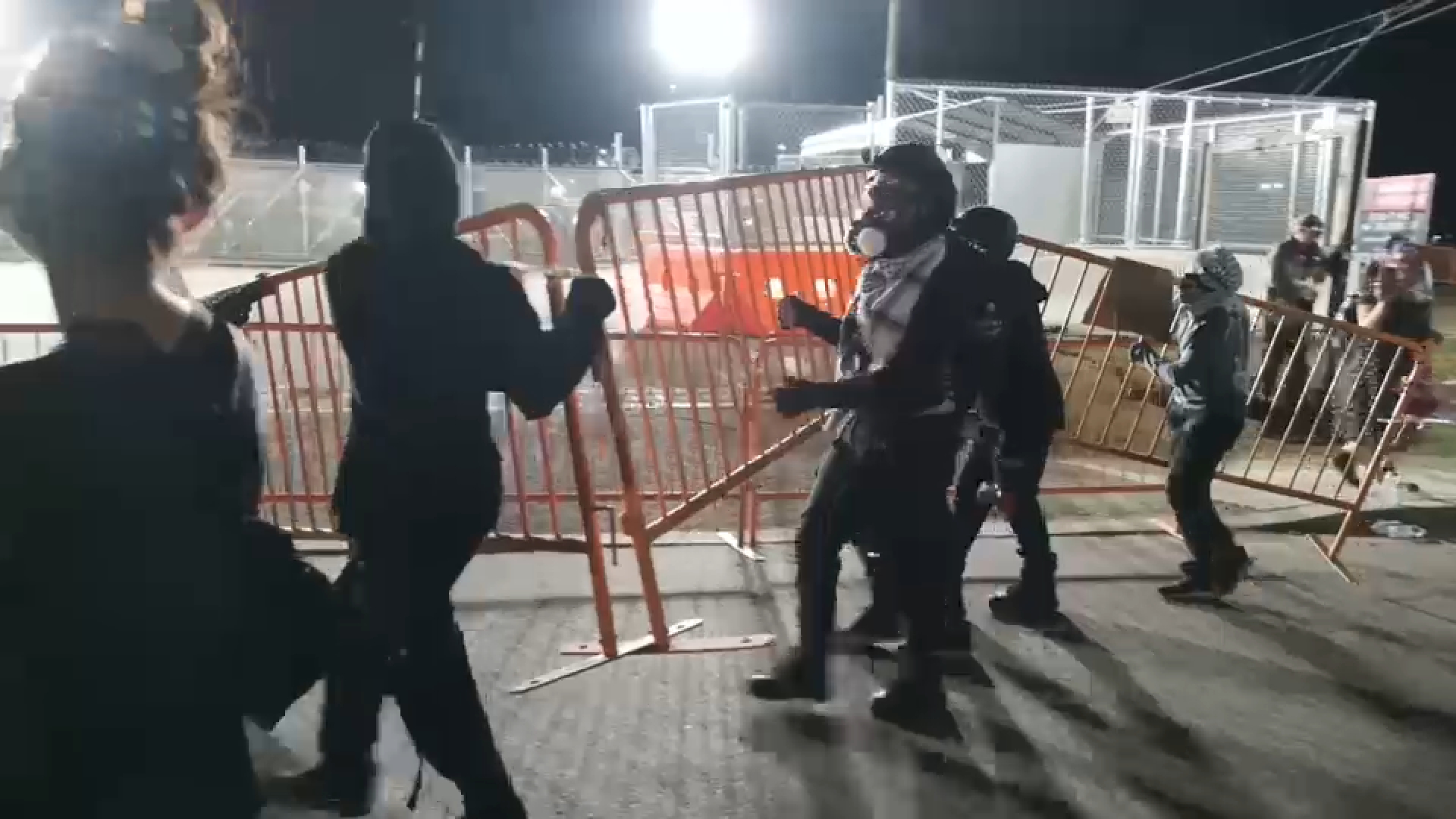 Clashes at Delaney Hall ICE detention center in Newark as police scale back