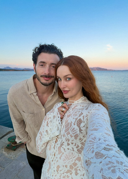 Roz Purcell recycles pre-wedding lace look for Italian honeymoon
