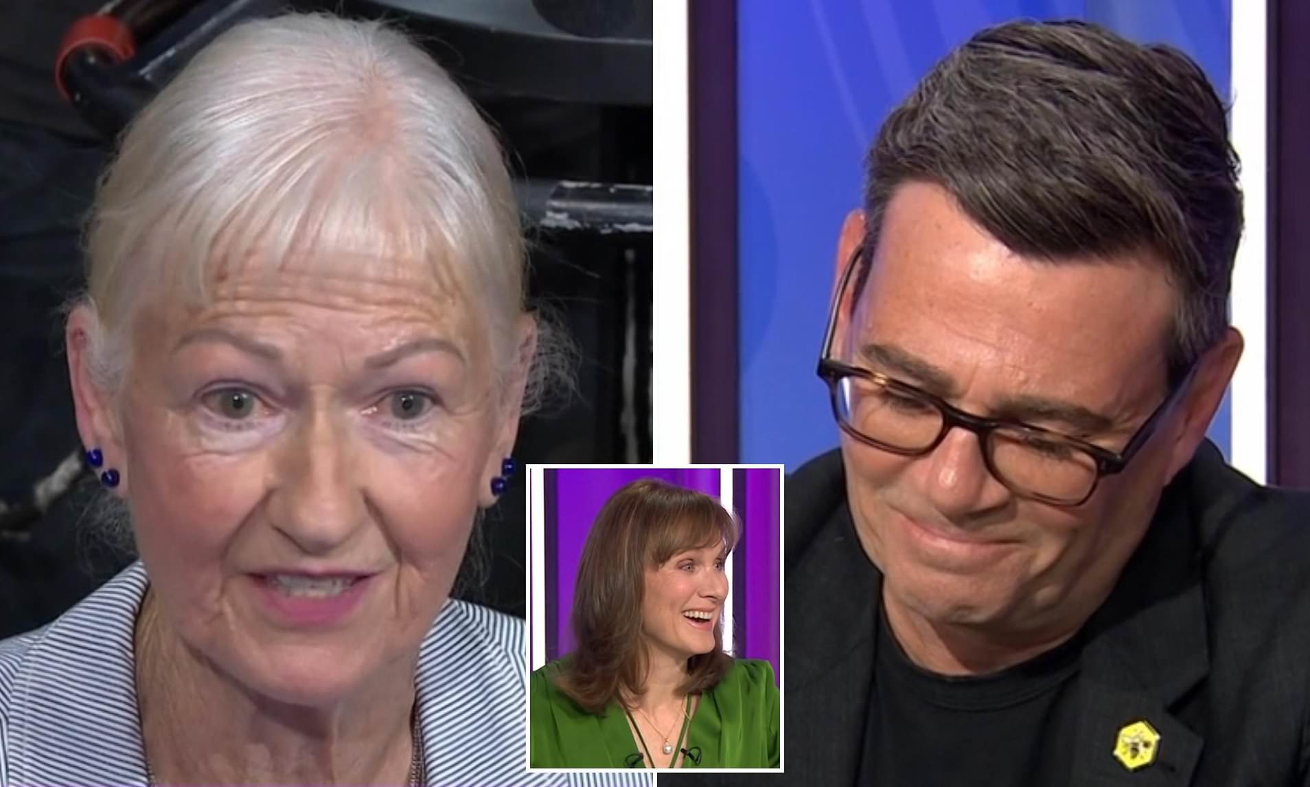 Andy Burnham smiles as Question Time audience member lays into Keir Starmer