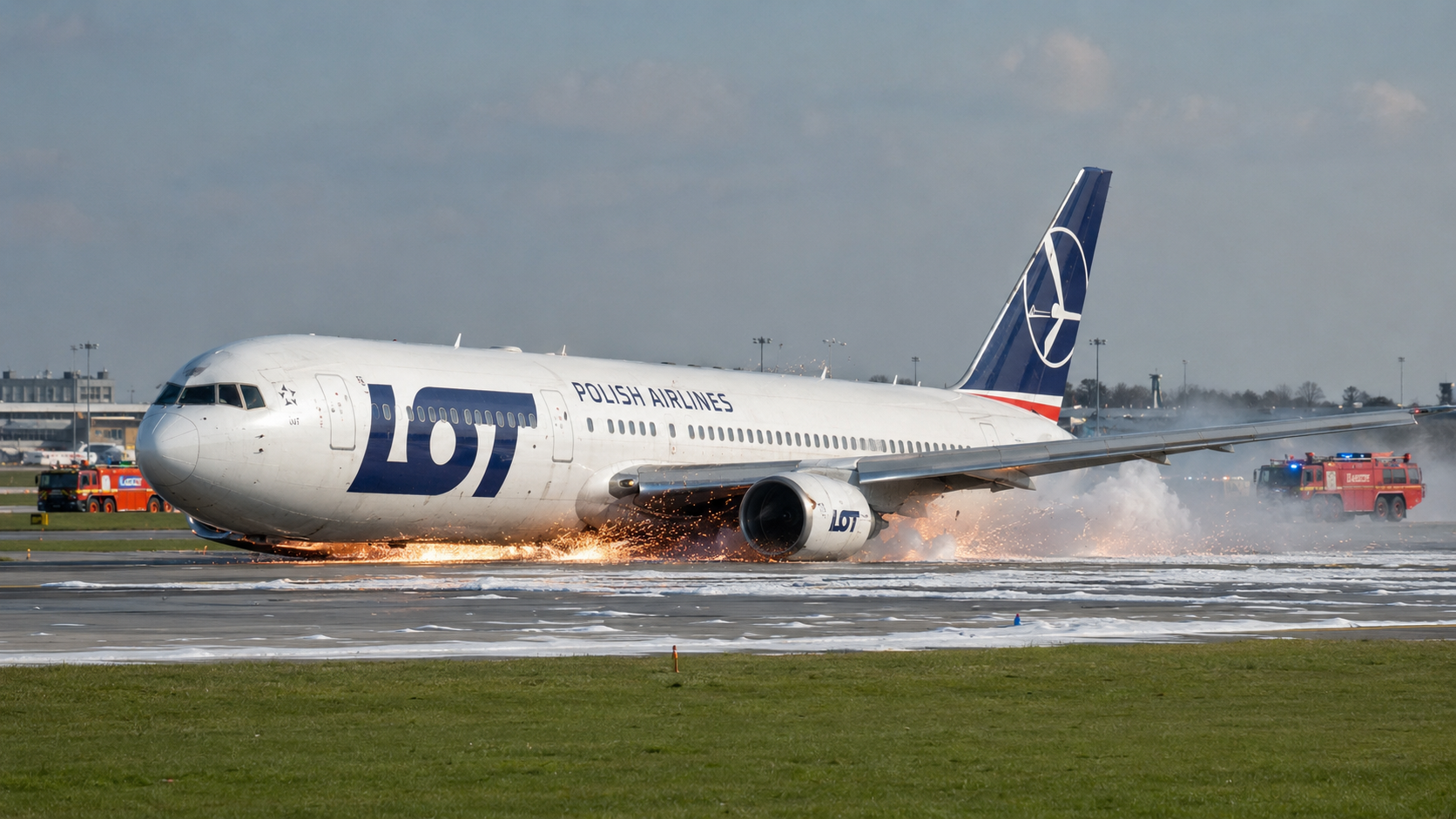 LOT Flight 16’s landing gear failed and panic followed