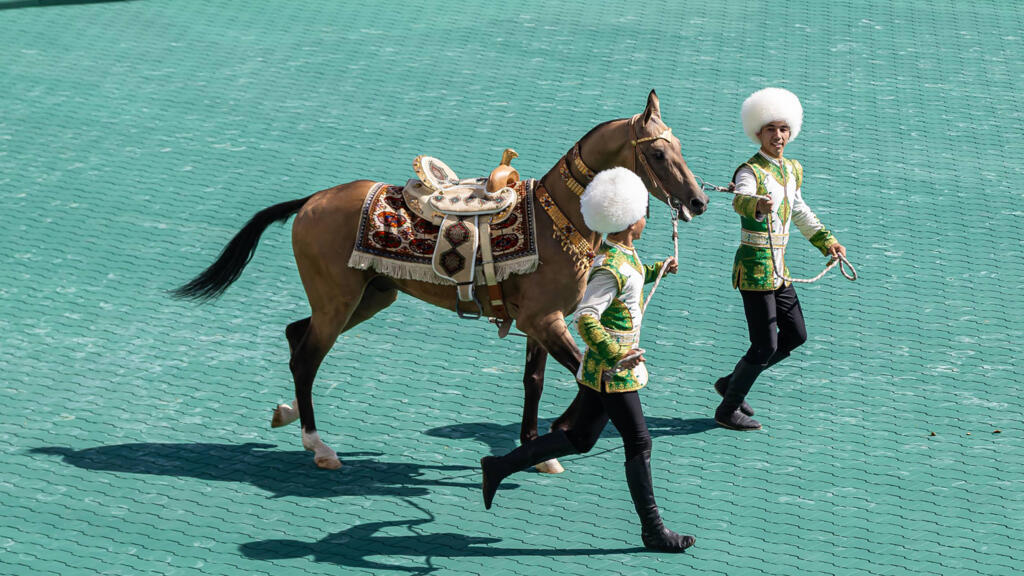 Turkmenistan's 'heavenly' Akhal-Teke horses celebrated in annual beauty ...