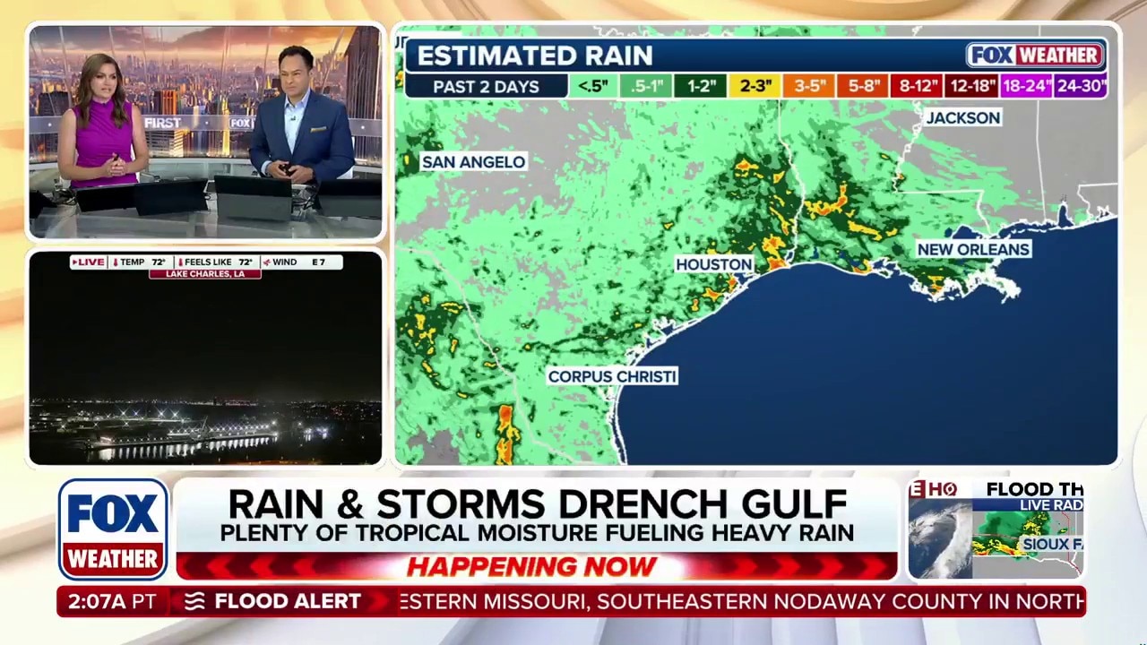 Storm system to drench Gulf Coast, triggering rough surf and coastal ...