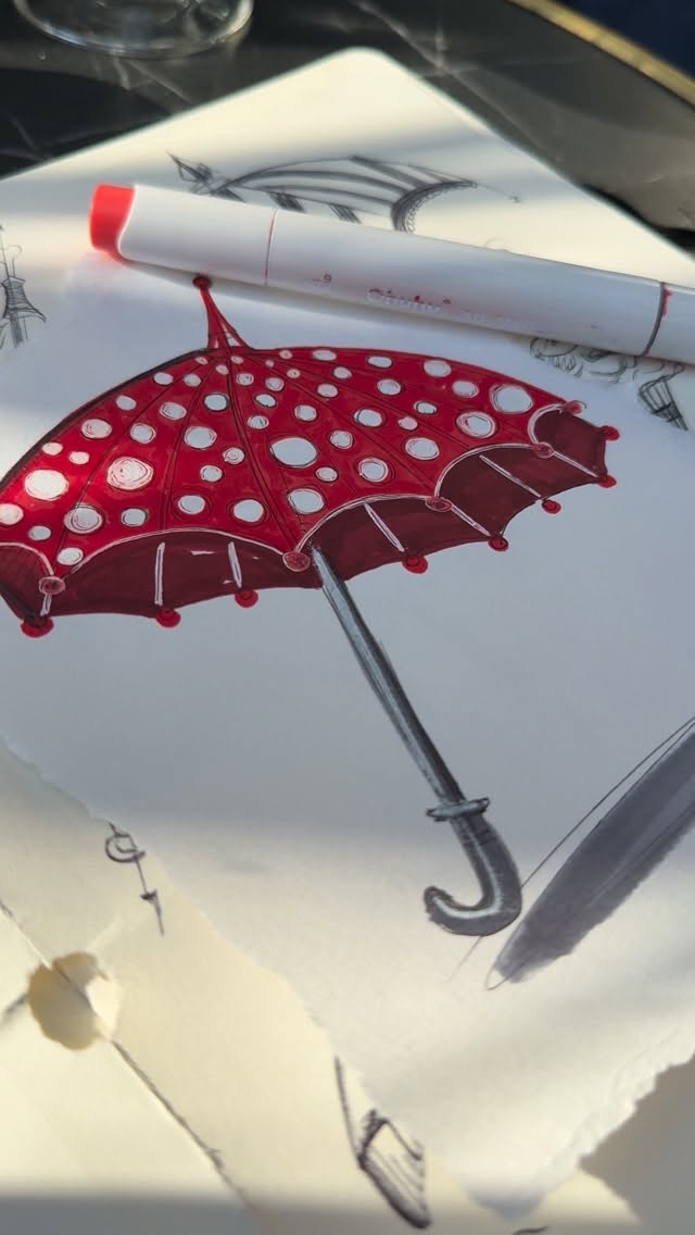 Easy umbrella sketching tutorial for beginners