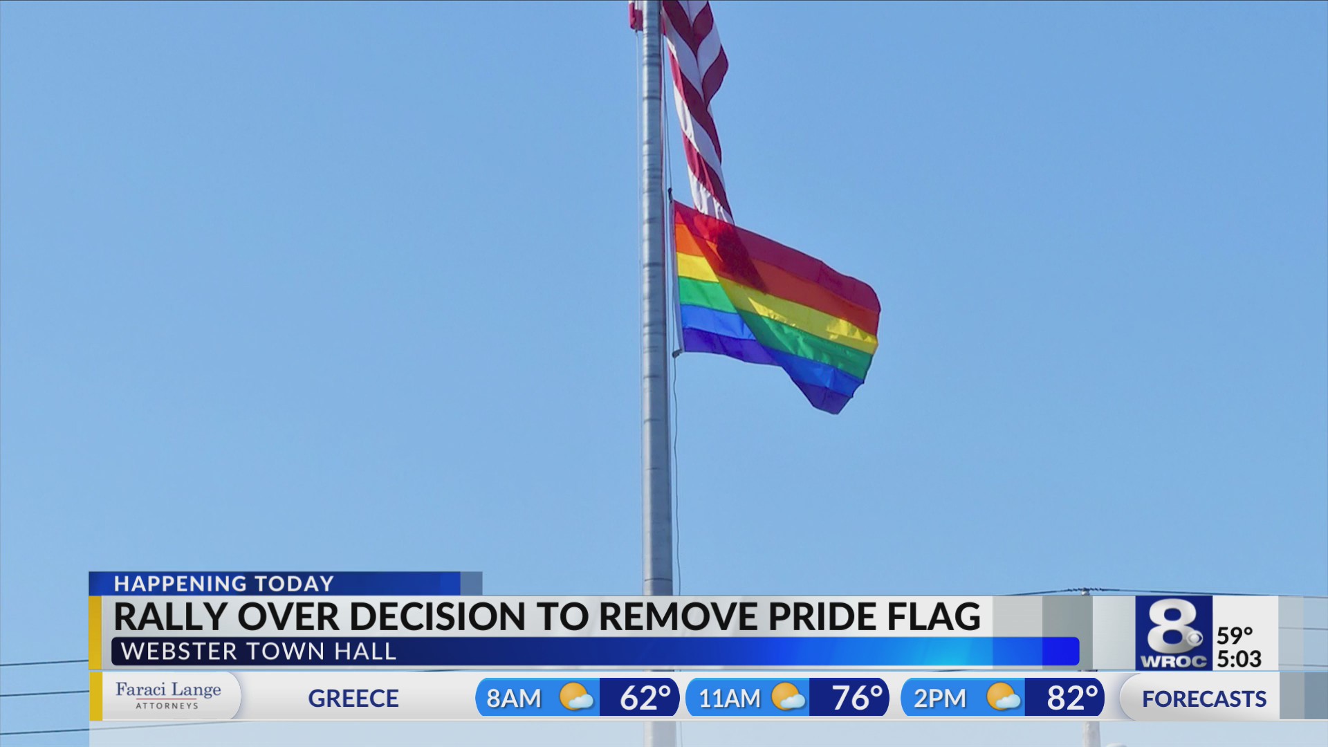 Webster's Pride flag coming down after resolution