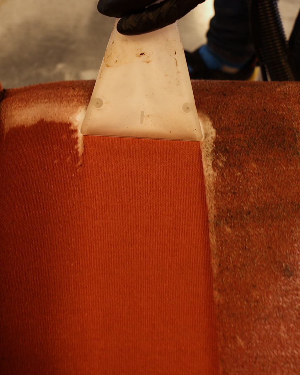 Satisfying cleaning of a really dirty couch!