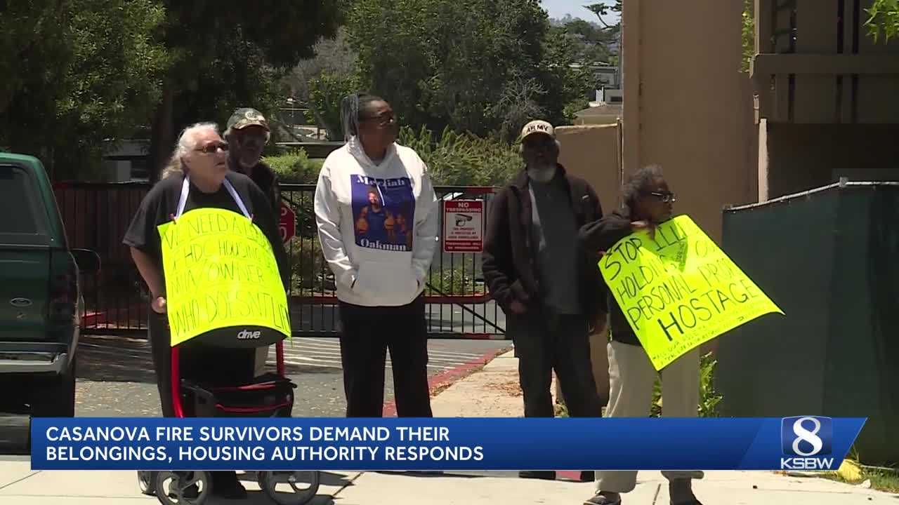 Casanova Plaza residents protest for access to belongings months after fire