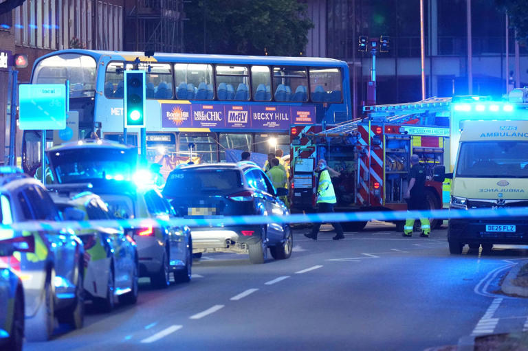 Serious collision involving bus and motorcyclist in Crawley: photos ...