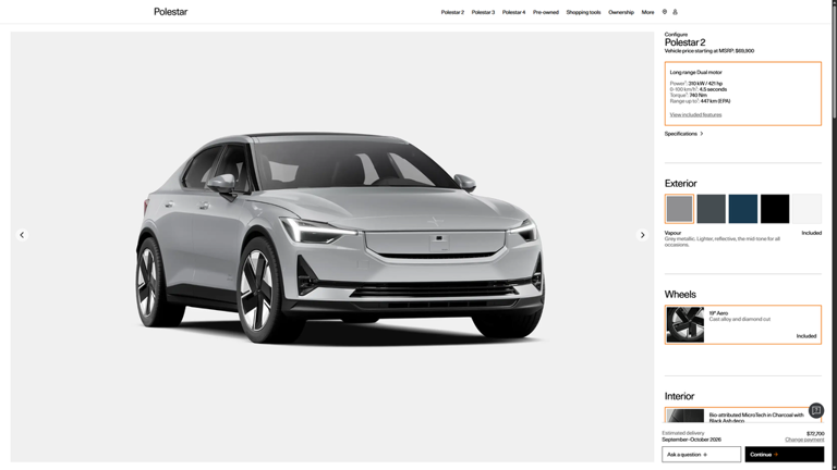 The Polestar 2 is returning to North America