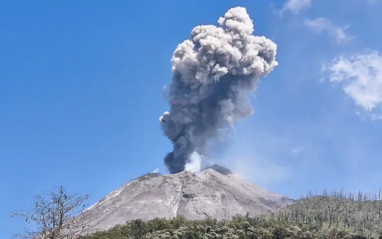 Indonesia volcano erupts, forcing airport to close