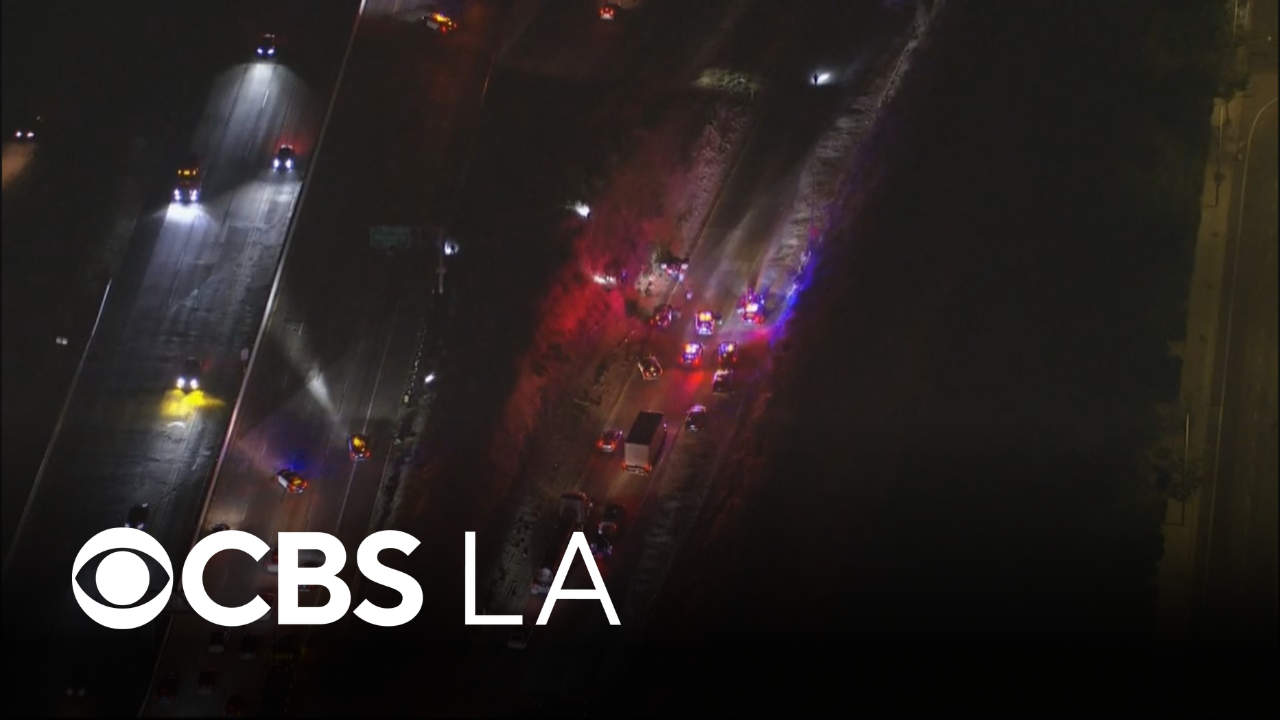 Part of 5 Freeway closed as LAPD searches for pursuit suspect