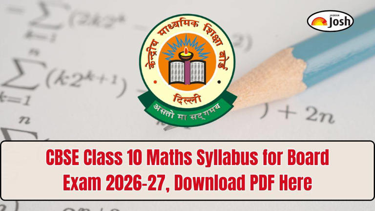 CBSE class 10 maths syllabus for board exam 2026-27, download PDF here