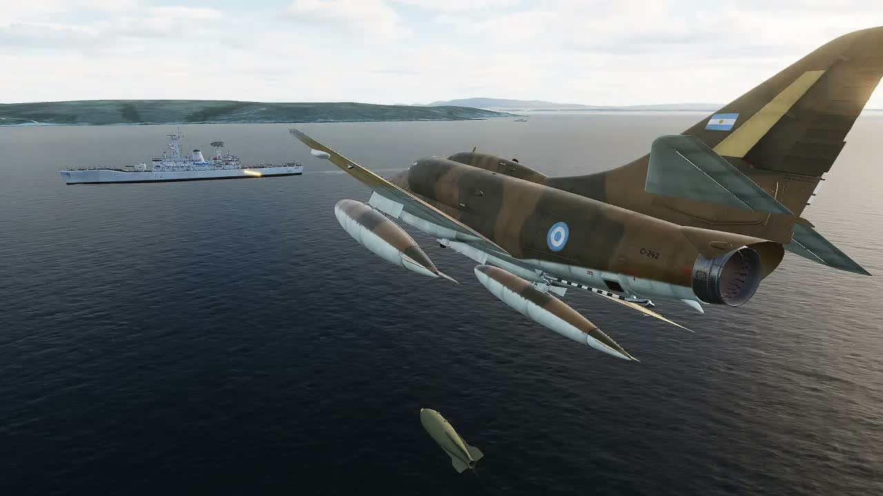 How Argentine pilots flew into a wall of British fire to hit HMS Antelope
