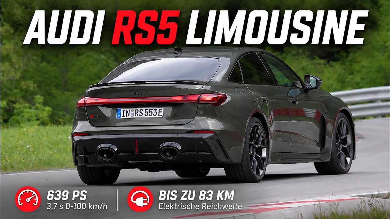 2026 Audi RS5 Limousine in Bedfordgrün | 639 PS hybrid-power im Test
