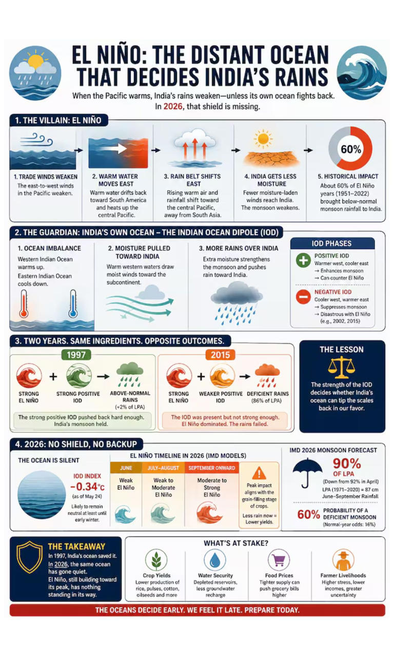 El Nino is stirring again: Why India's monsoon could fall short in 2026