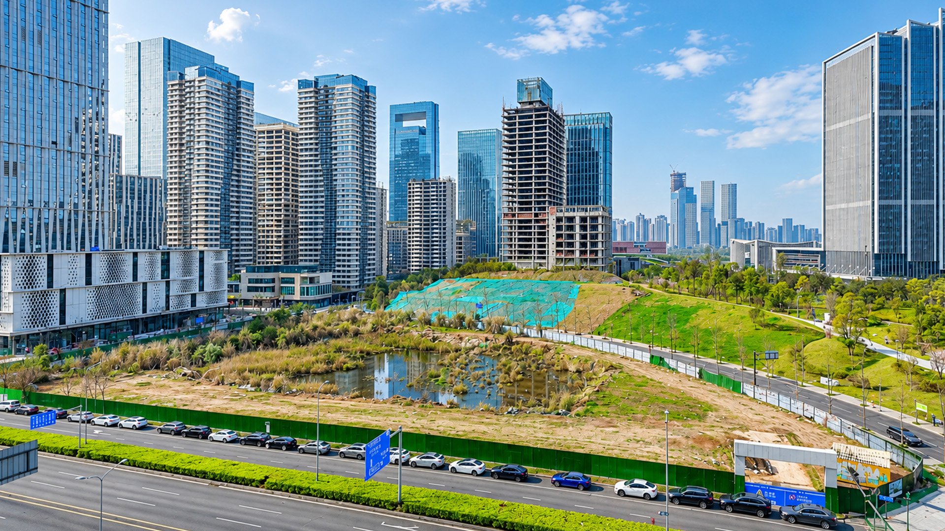 This skyline hides a green world still under construction