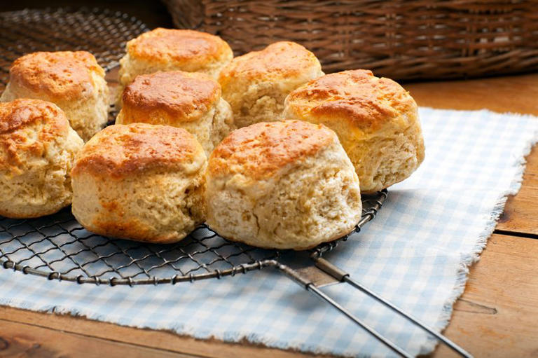 Scones are fluffy by adding 1 ingredient that makes them tall and ...
