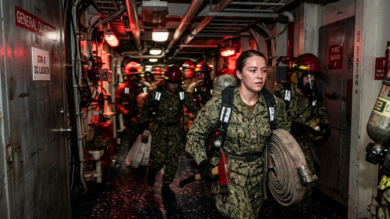 Inside the hidden daily struggle of life on a US aircraft carrier