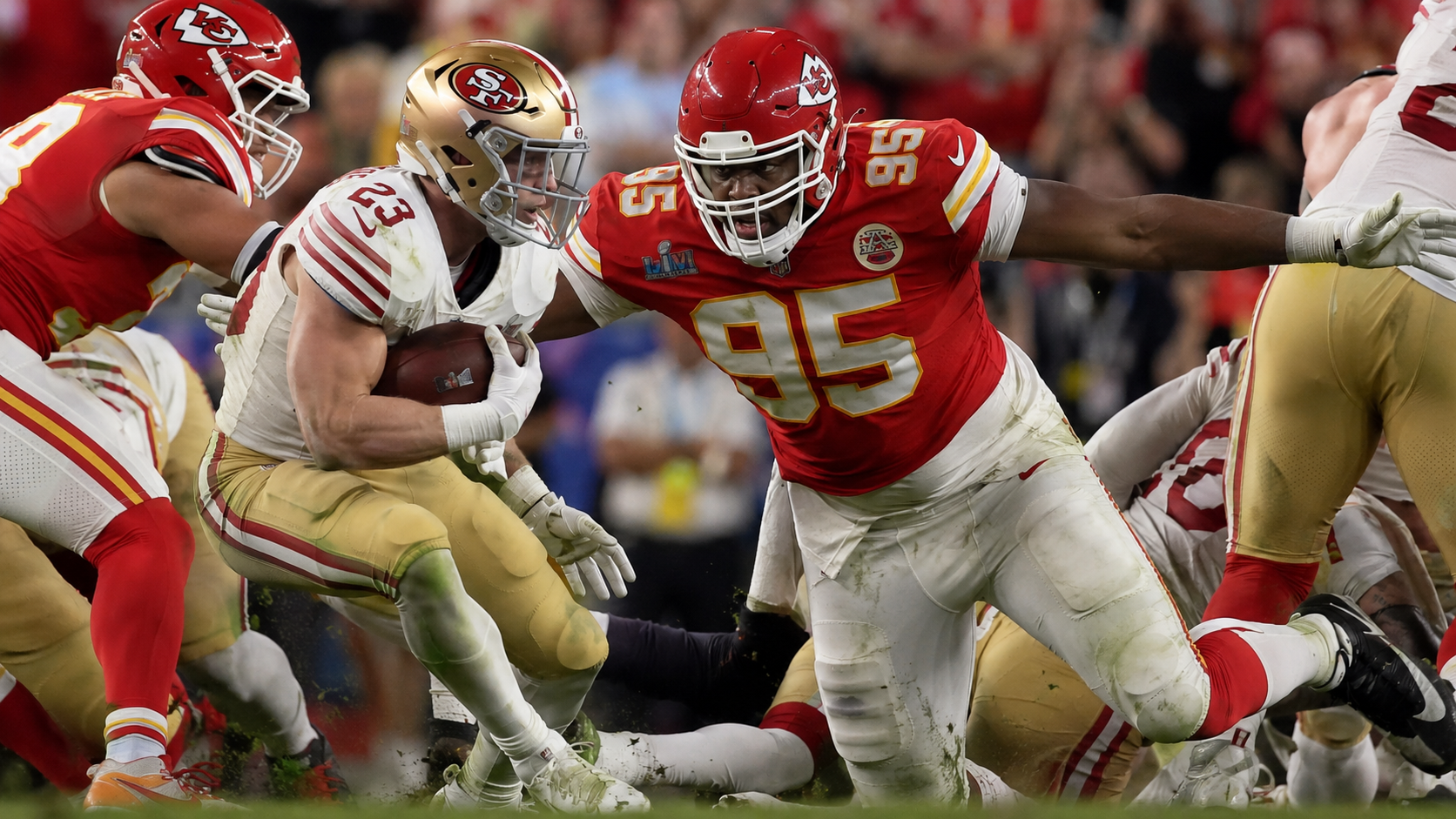 Chiefs shut down McCaffrey to win back-to-back Super Bowls