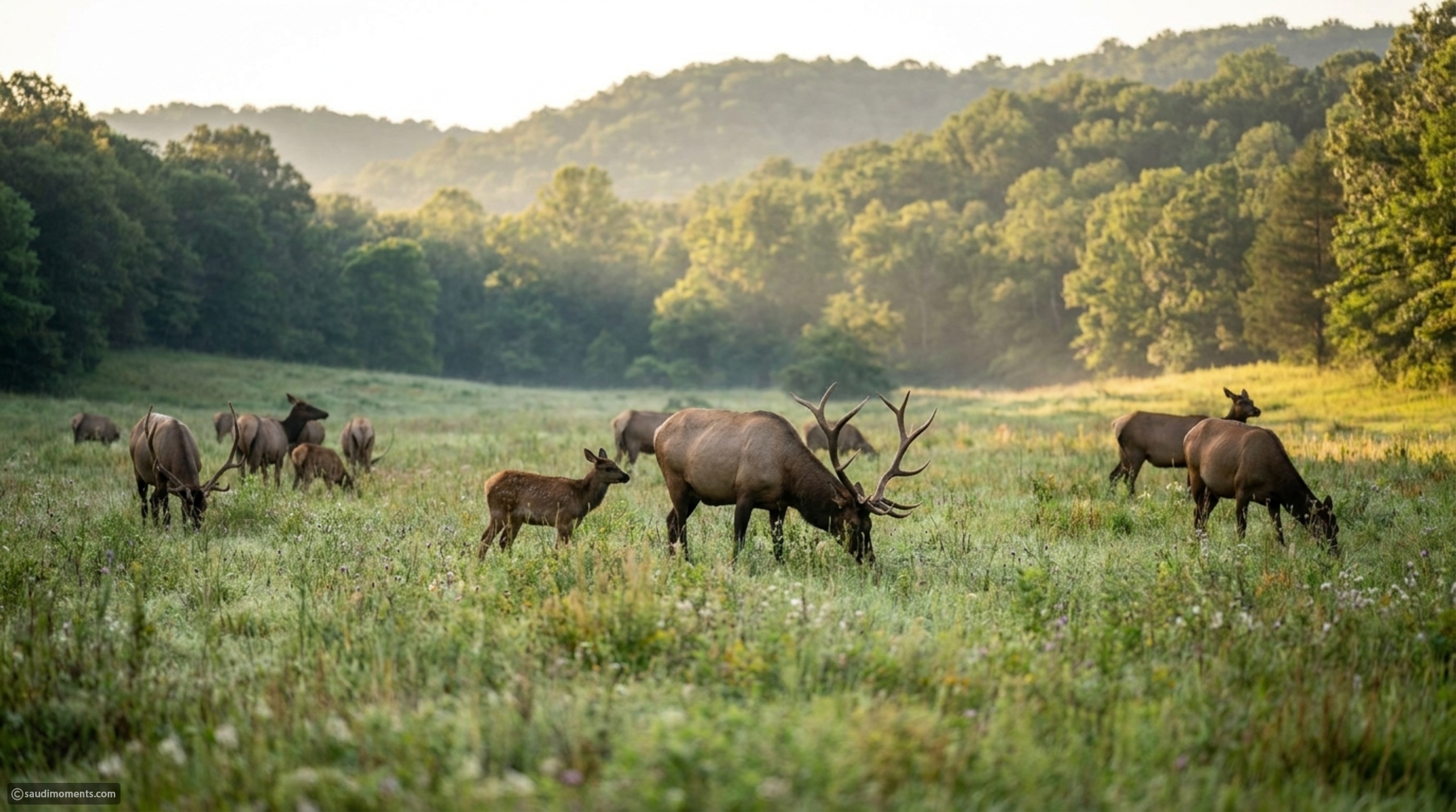 15 US states where giant elk herds still roam the wild