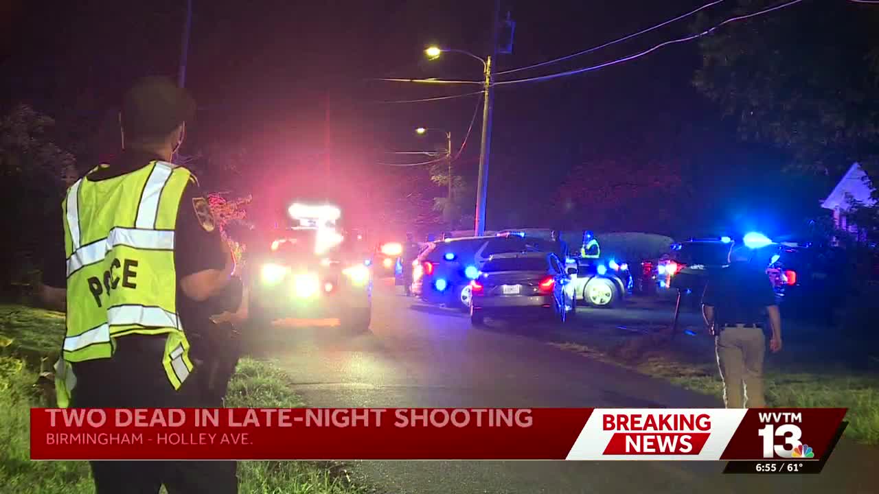 2 dead, 5 injured after dozens of shots fired at Birmingham gathering