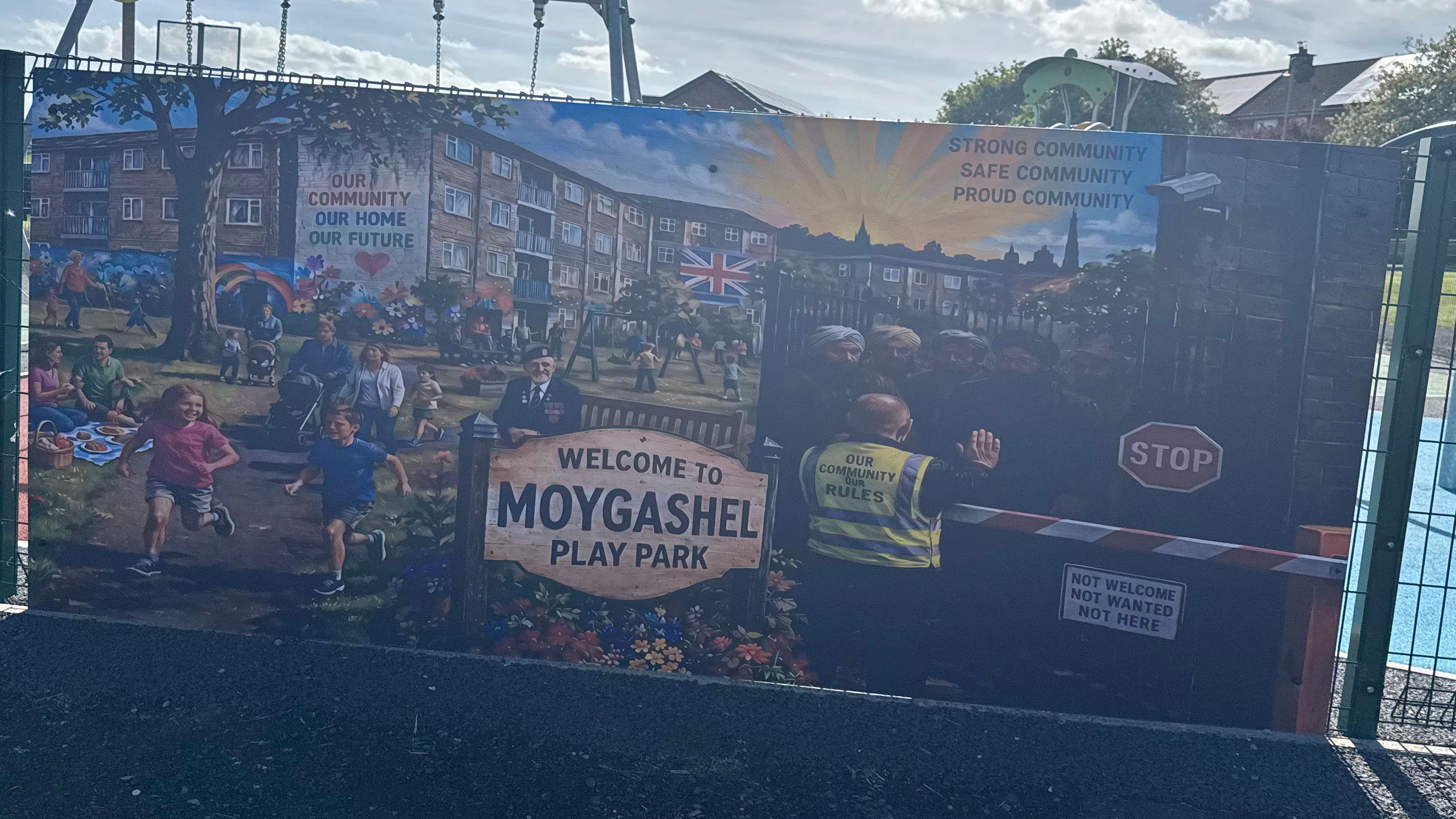 PSNI remove banner in play park hate incident