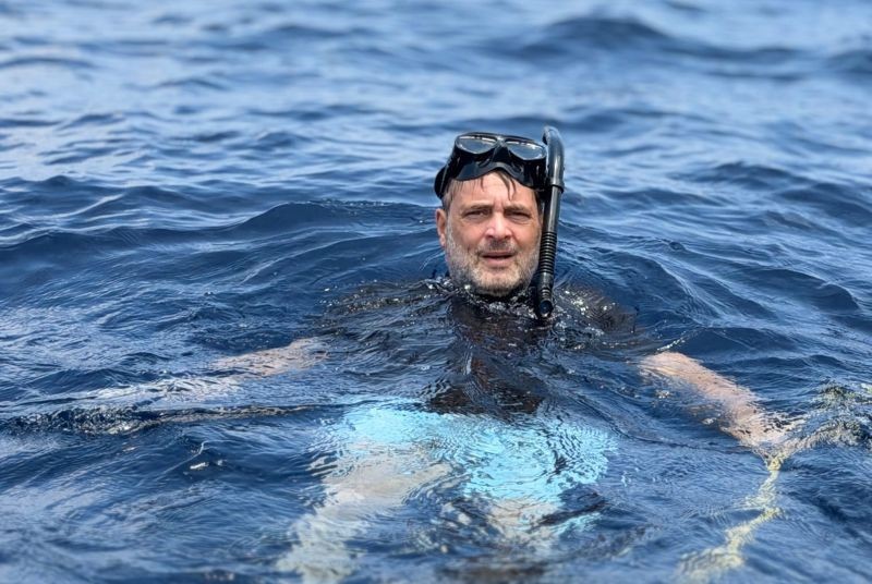 Rahul Gandhi scuba dives to target Modi govt, calls for ecological ...