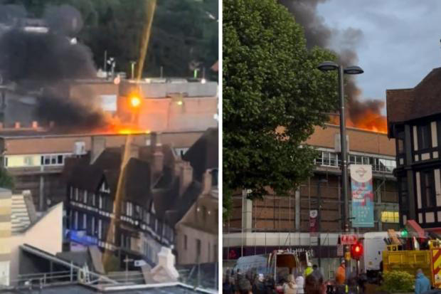 Large fire in Watford town centre sparks arson probe