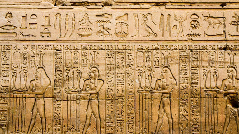 Archaeologists at ancient Memphis in Egypt unearthed massive limestone ...