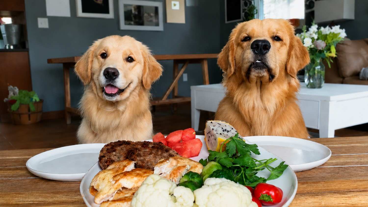 Golden retriever date night food review