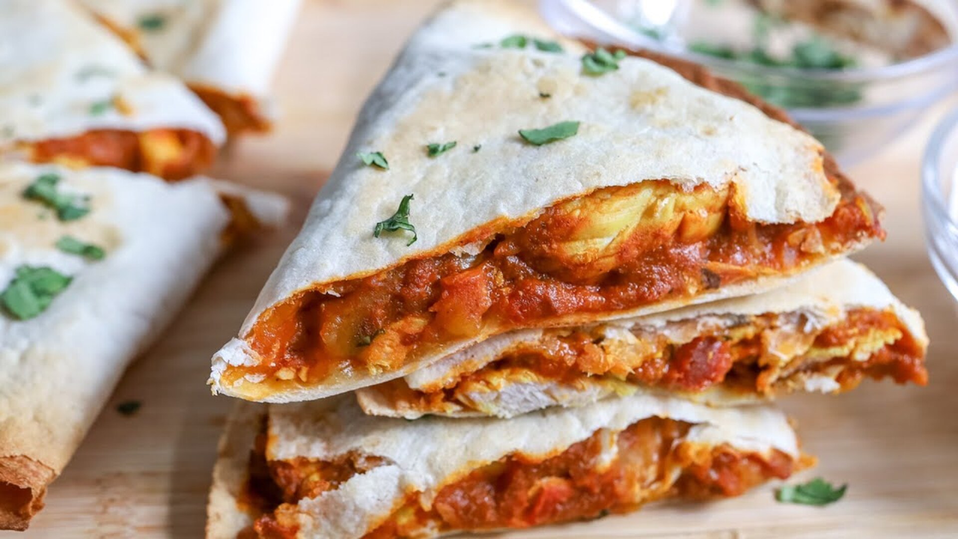 5-ingredient chicken tikka masala quesadillas recipe