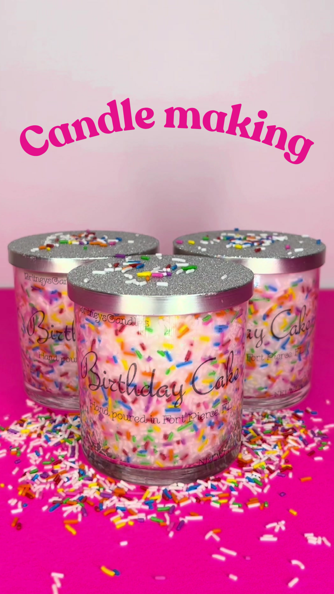 Soothing ASMR experience making birthday cake candles