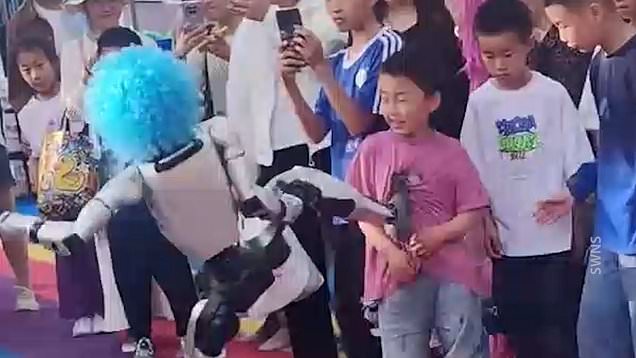 Kid finds himself on wrong end of kung fu robot