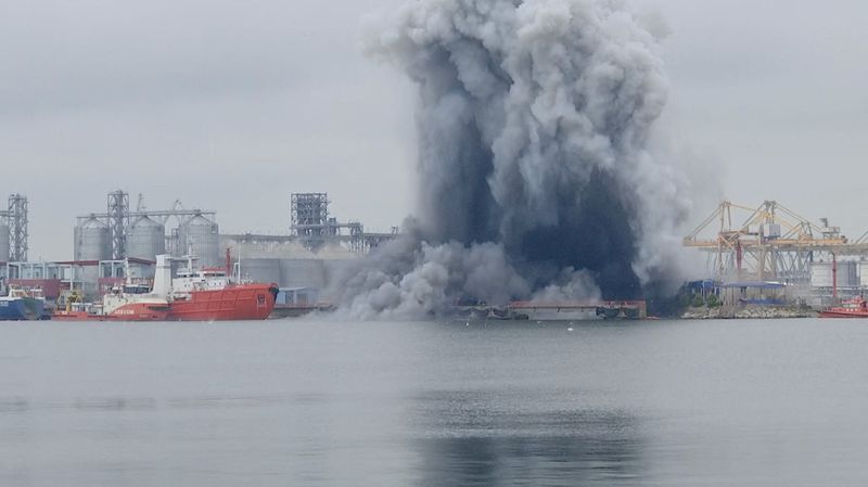 Marine drone self-detonates in Romanian port as Black Sea threat widens