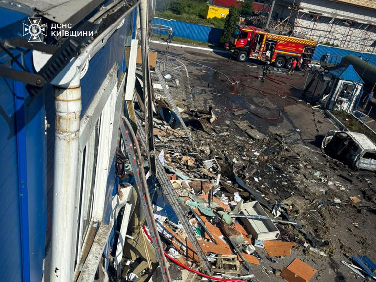 Russian drone strike kills workers at factory near Kyiv