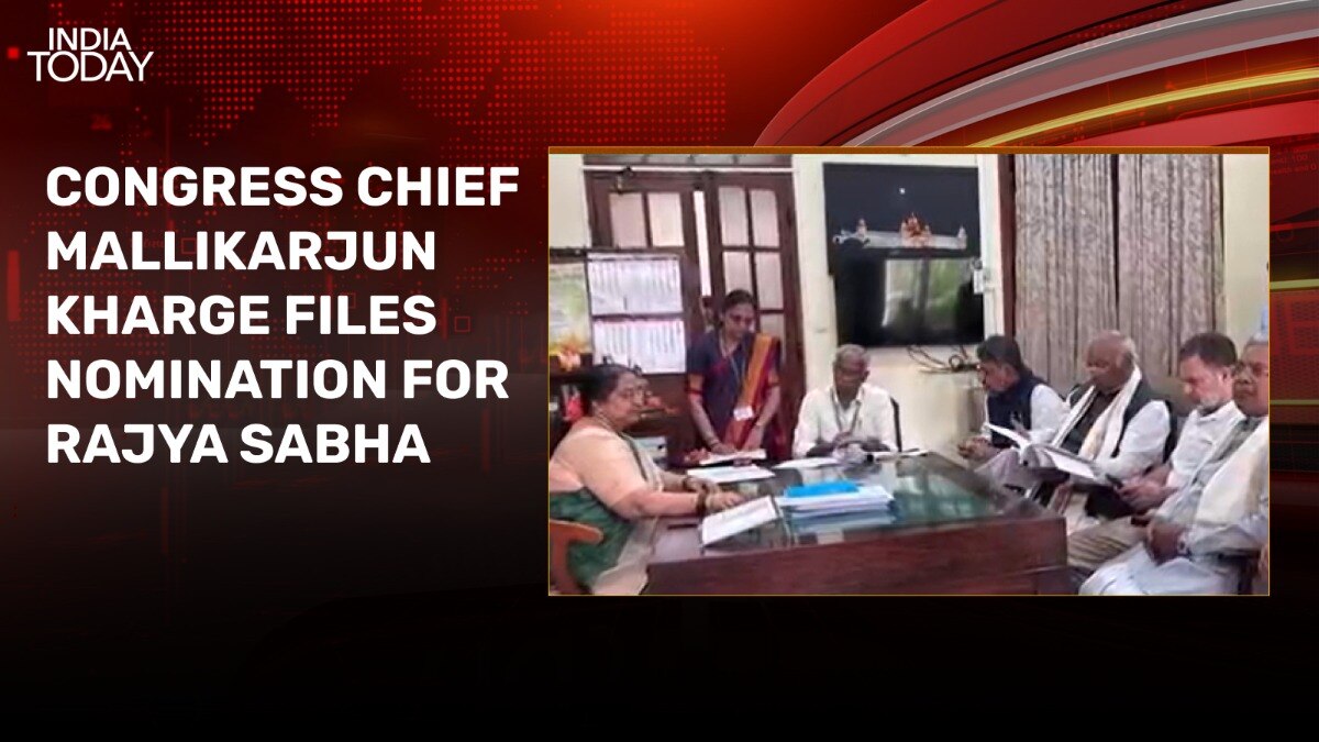 Mallikarjun Kharge files Rajya Sabha nomination flanked by top party ...