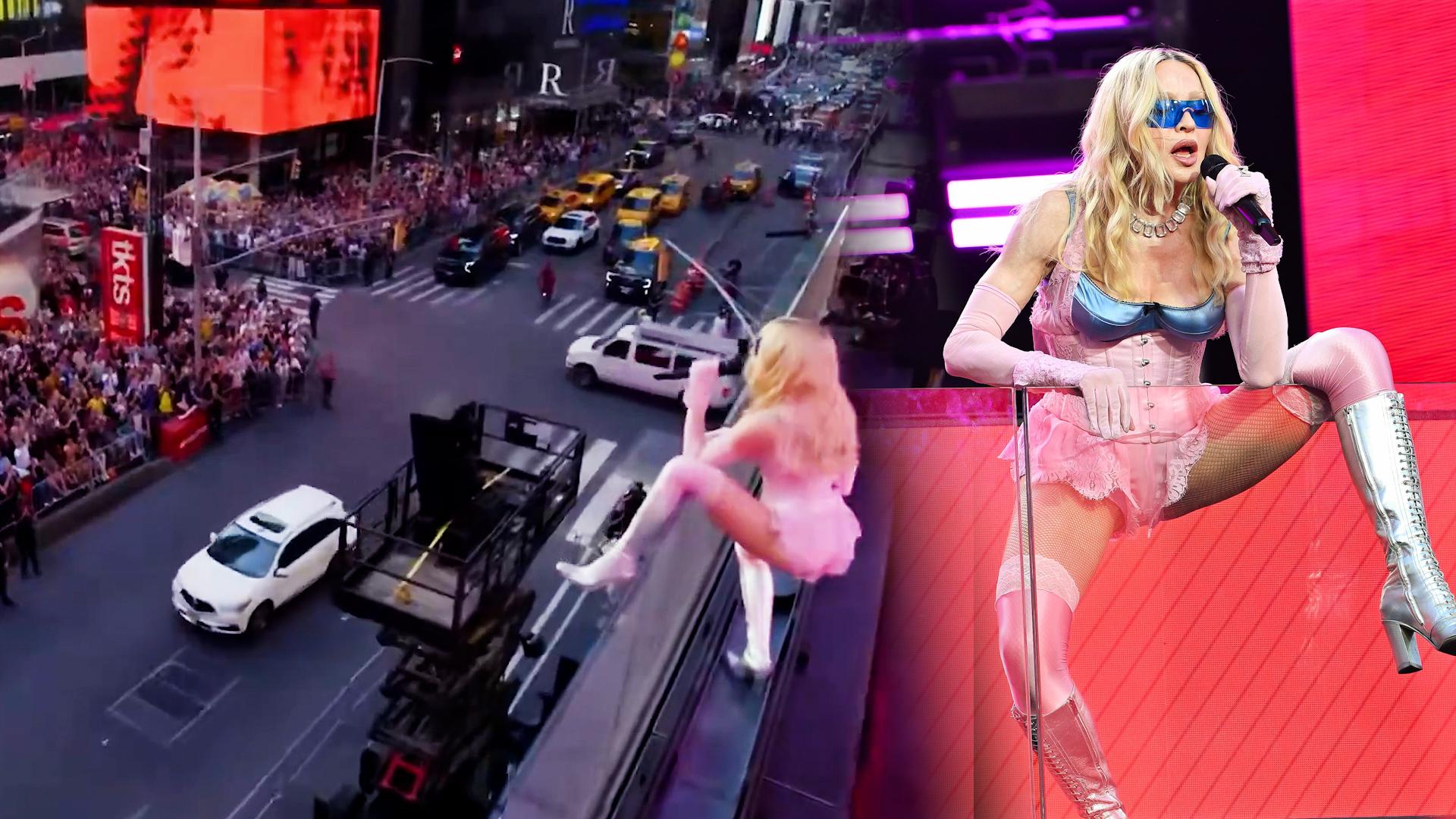 Madonna a donné à Times Square le coup d’envoi du mois des fiertés ...