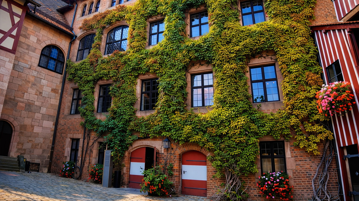 Historic streets and castle views in Nuremberg (4K)
