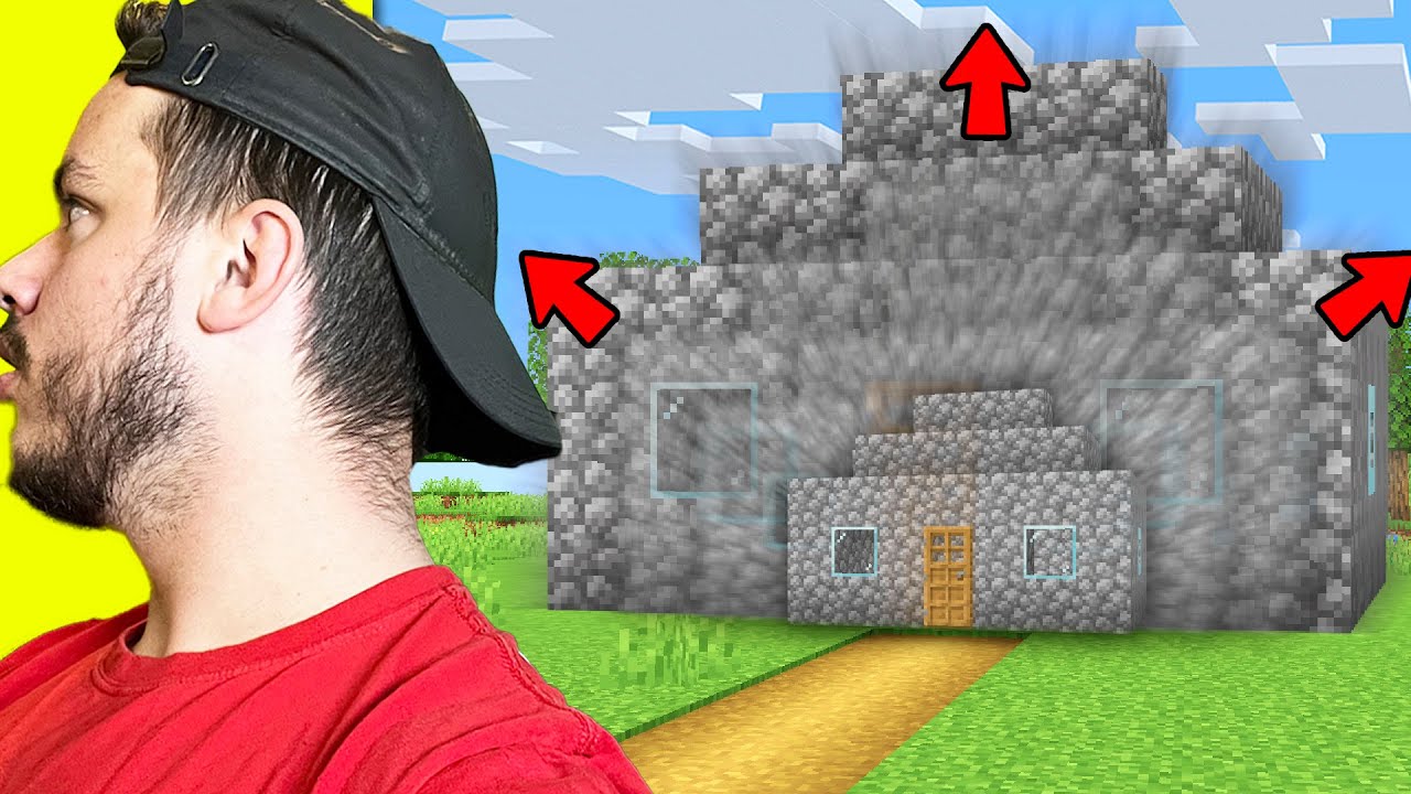 Growing my friend's Minecraft house every time he turns around