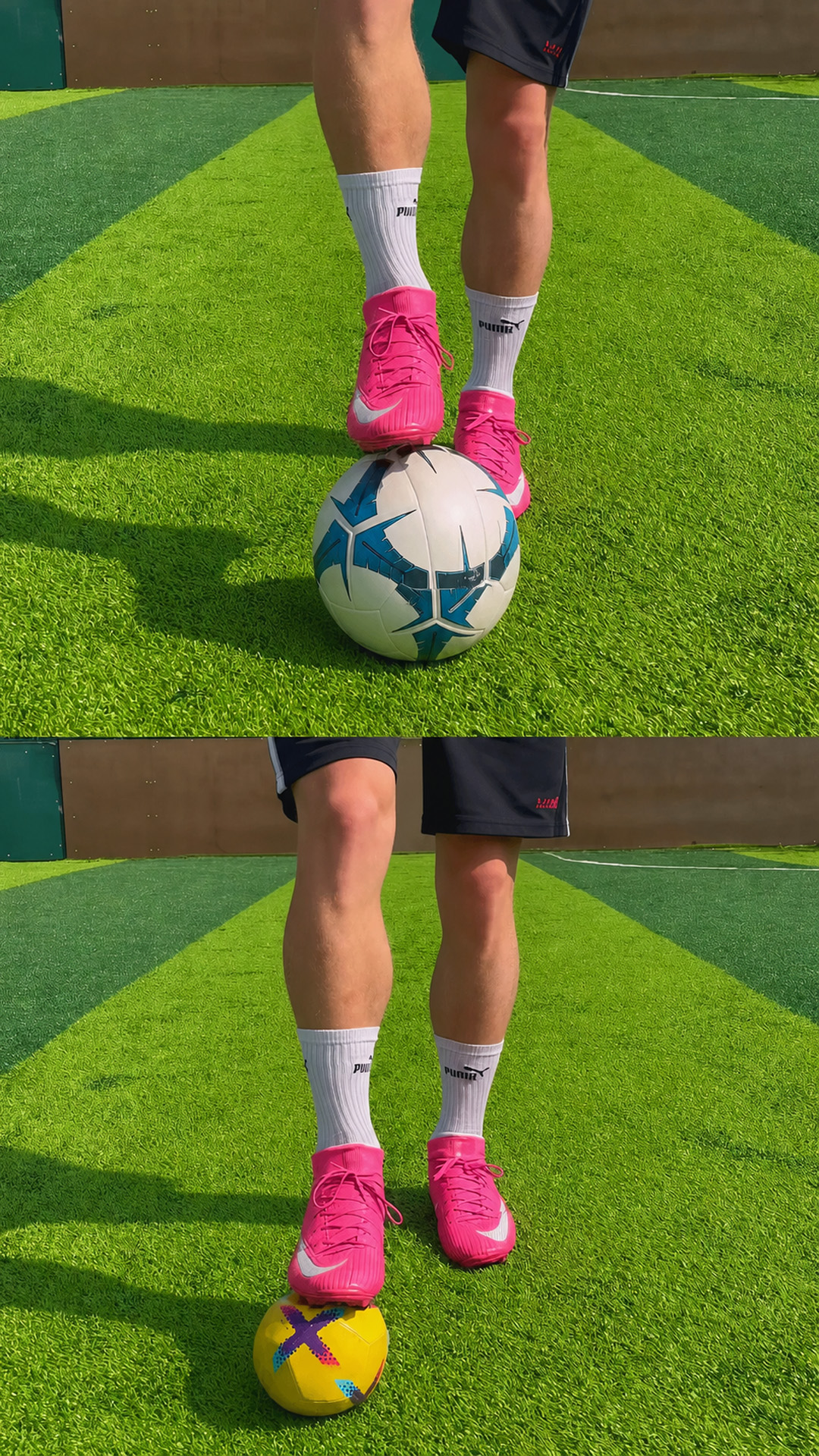 Normal football vs mini football challenge