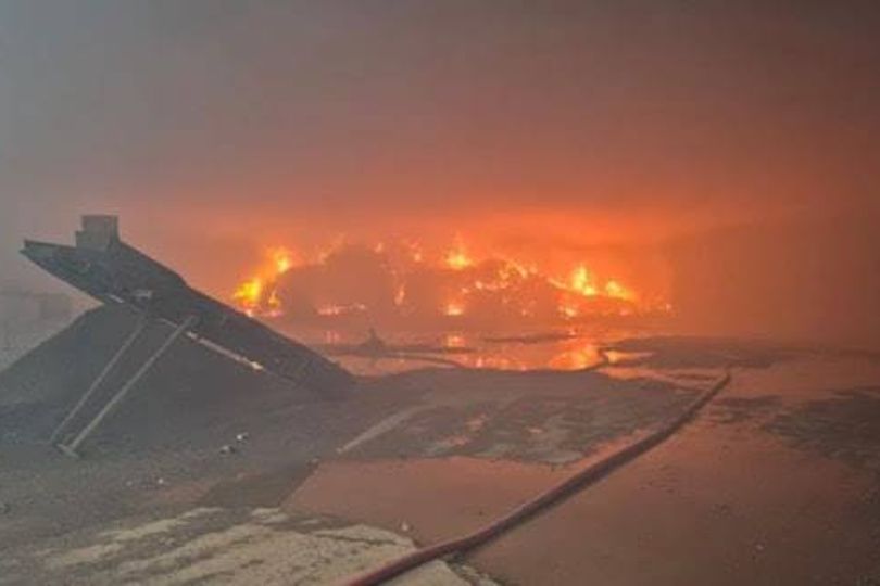 Huge fire breaks out at Welsh recycling plant