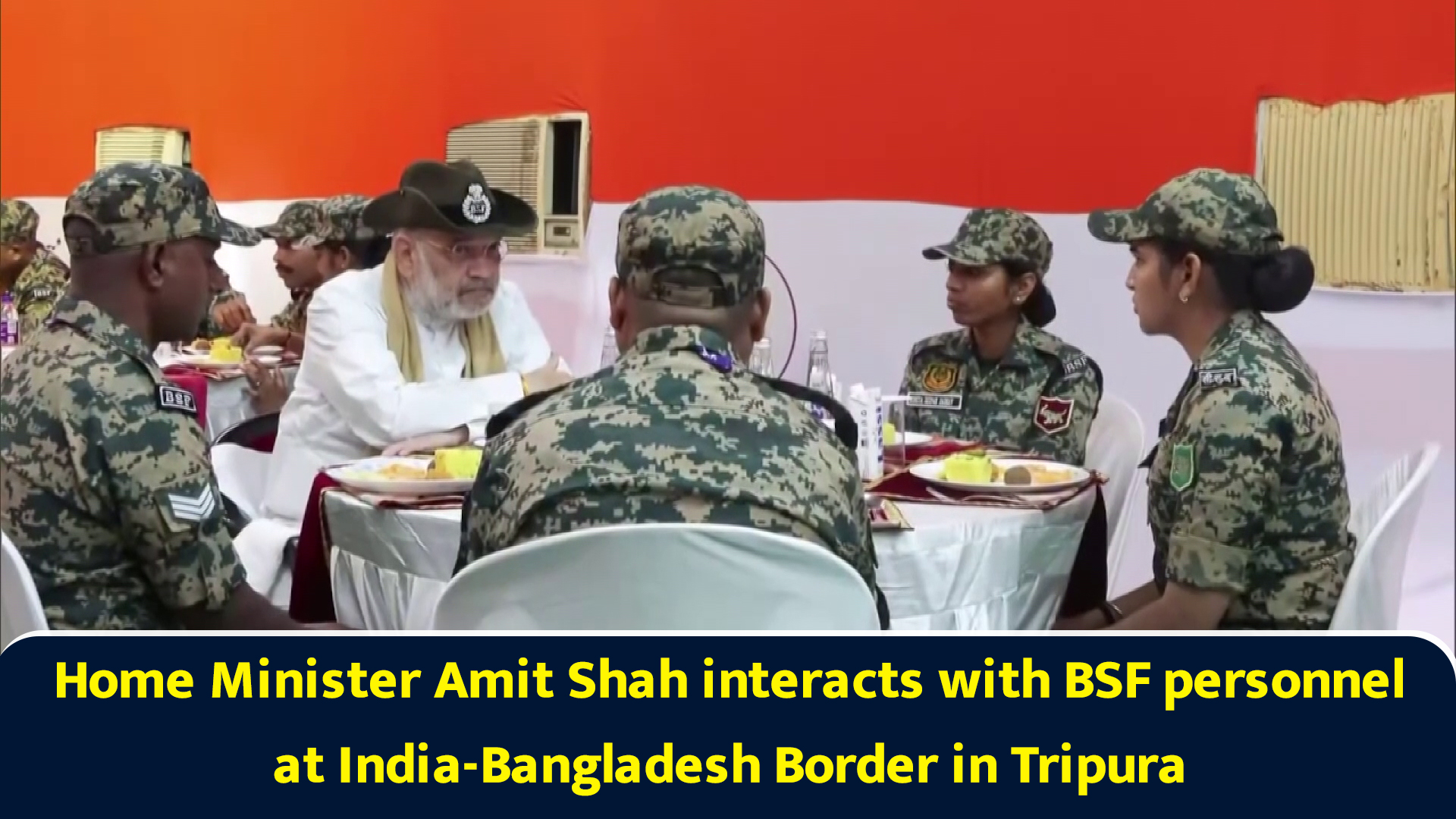 Home Minister Amit Shah interacts with BSF personnel at India ...