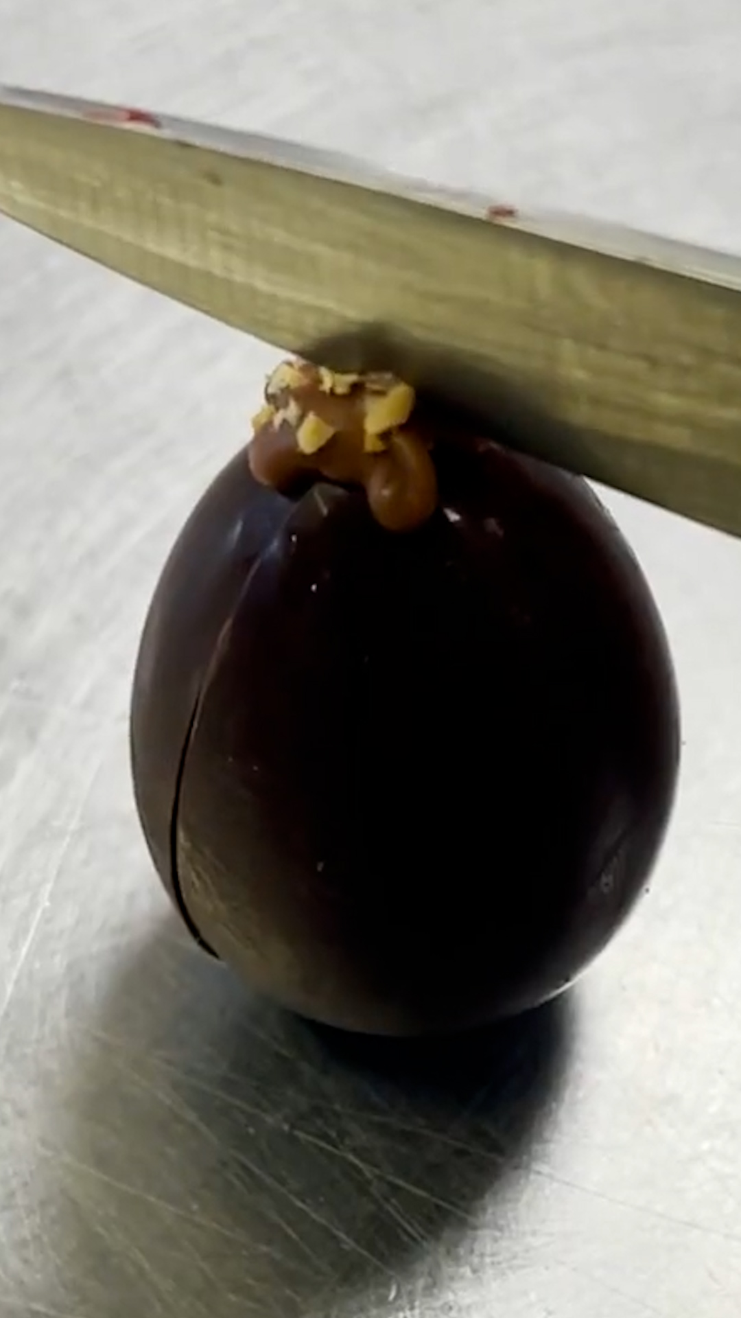 Creating elaborate chocolate eggs at pastry school